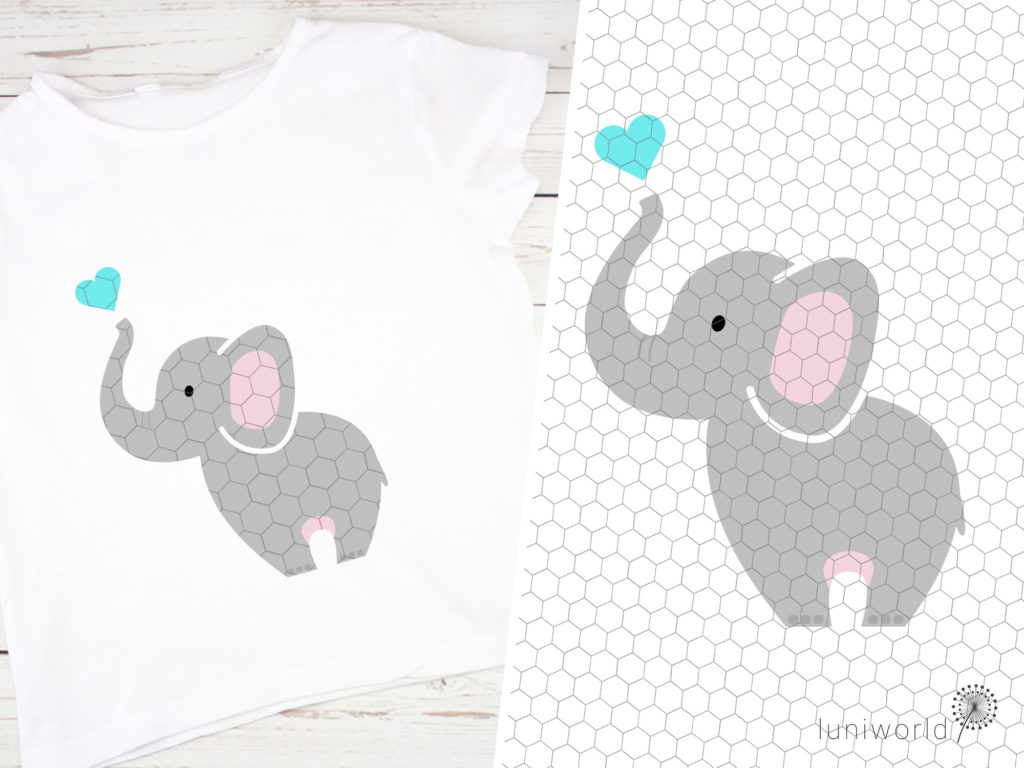 Süße Elefanten als Plotterdatei (mehrfarbig)