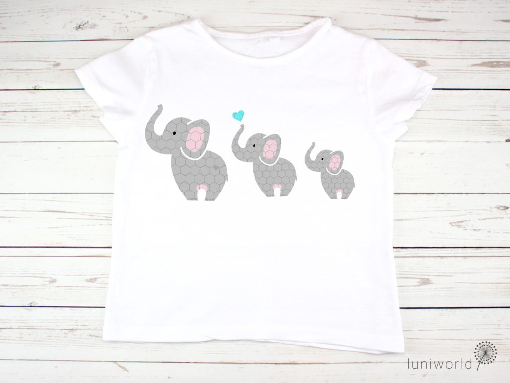 Süße Elefanten als Plotterdatei (mehrfarbig)